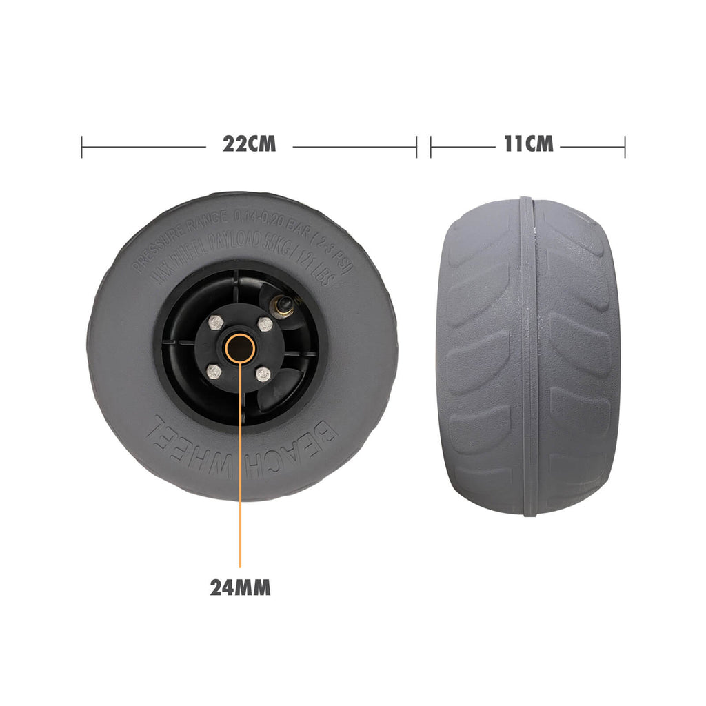 9" Inflatable Balloon Beach Trolley Wheels | Blackhawk Outdoor